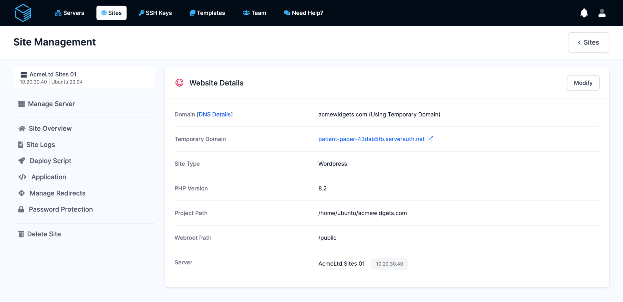 Server & SSH Access Management